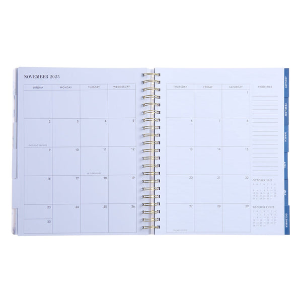 July 2025 - June 2026 Navy Paint Splatter Planner - Weekly + Monthly ...