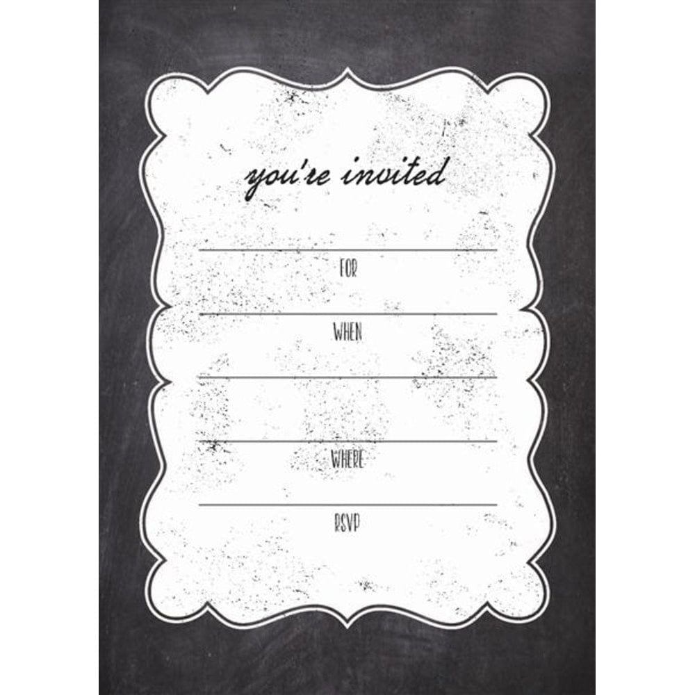 Black And White Blank Party Invitation