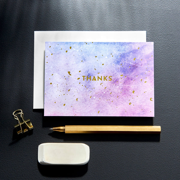 Cosmic 'Thanks' + 'Hello' Note Card Set | Gartner Studios
