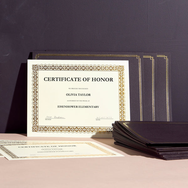 Gold Border Certificate Paper Kit | Gartner Studios