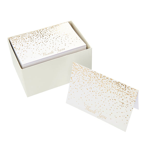 Gold Foil Dot Thank You Cards - Set of 50 (94141) | Gartner Studios