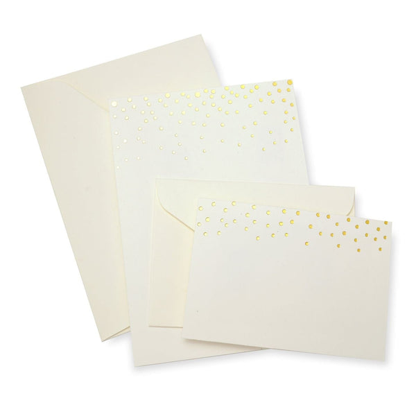 Gold Foil Dots Print At Home Invitation Kit | Gartner Studios