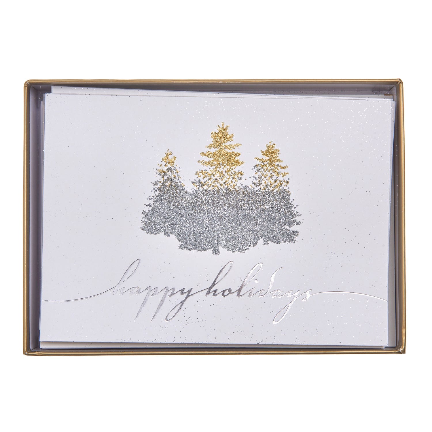 Happy Holiday Sparkling Tree Holiday Cards - 10 Count - 54547 | Gartner ...