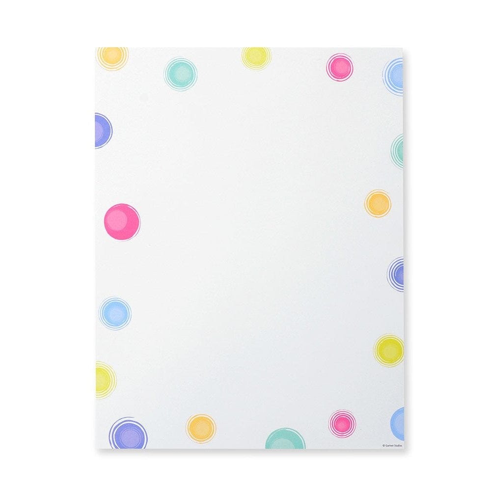Multi-Color Swirl Dots Stationery Paper - 100 Count | Gartner Studios