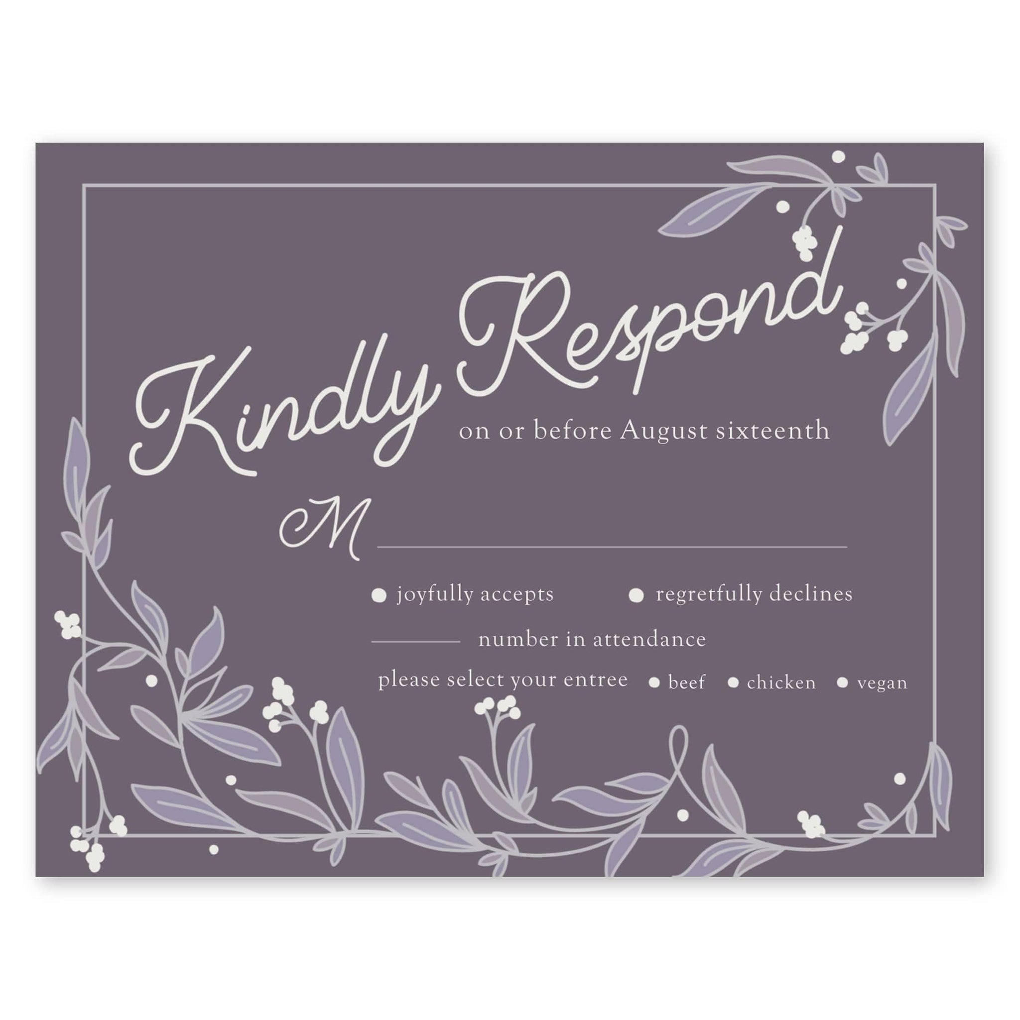 Ornate Impression Wedding Response Card | Gartner Studios