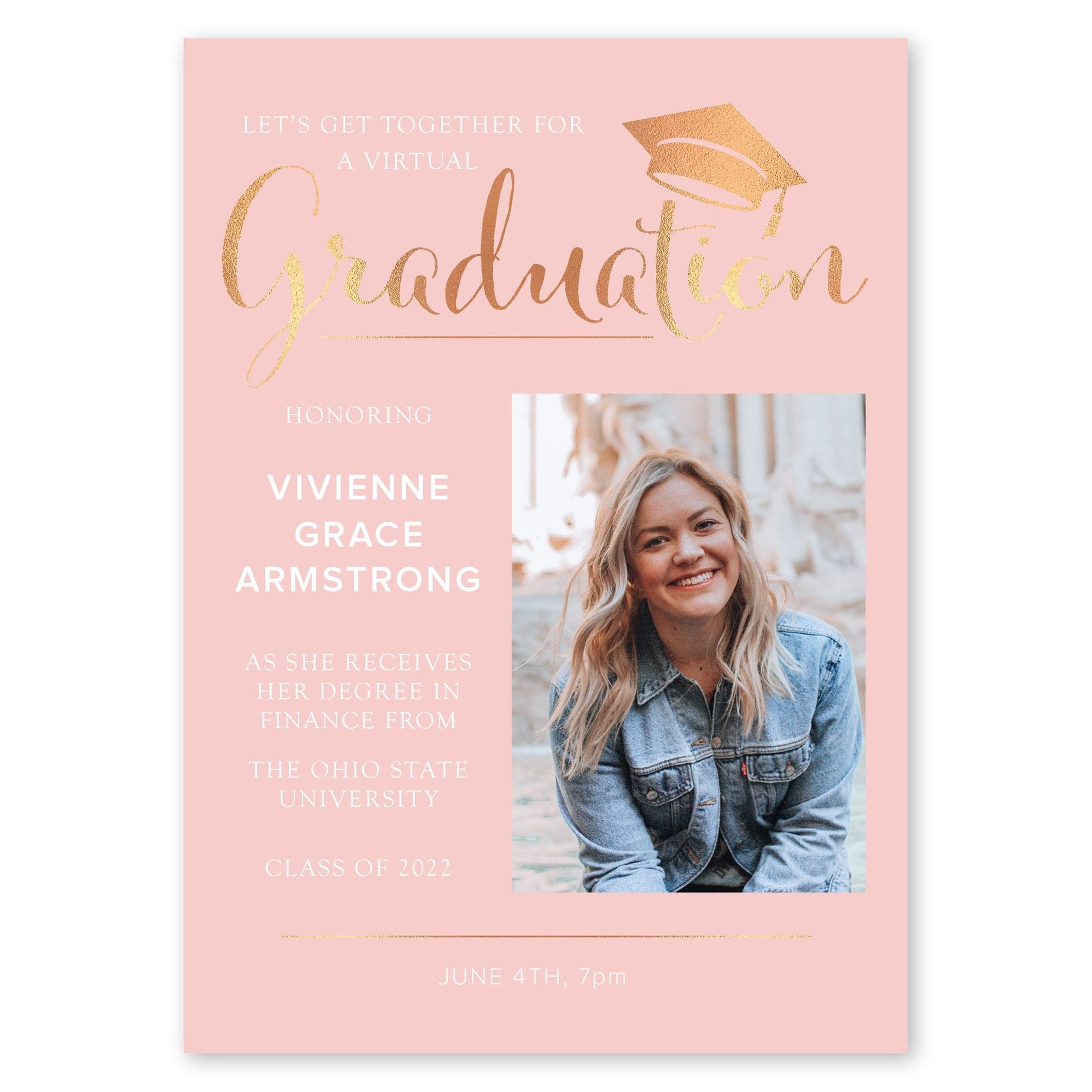 Blank Graduation Invitation Templates Class Of 2022