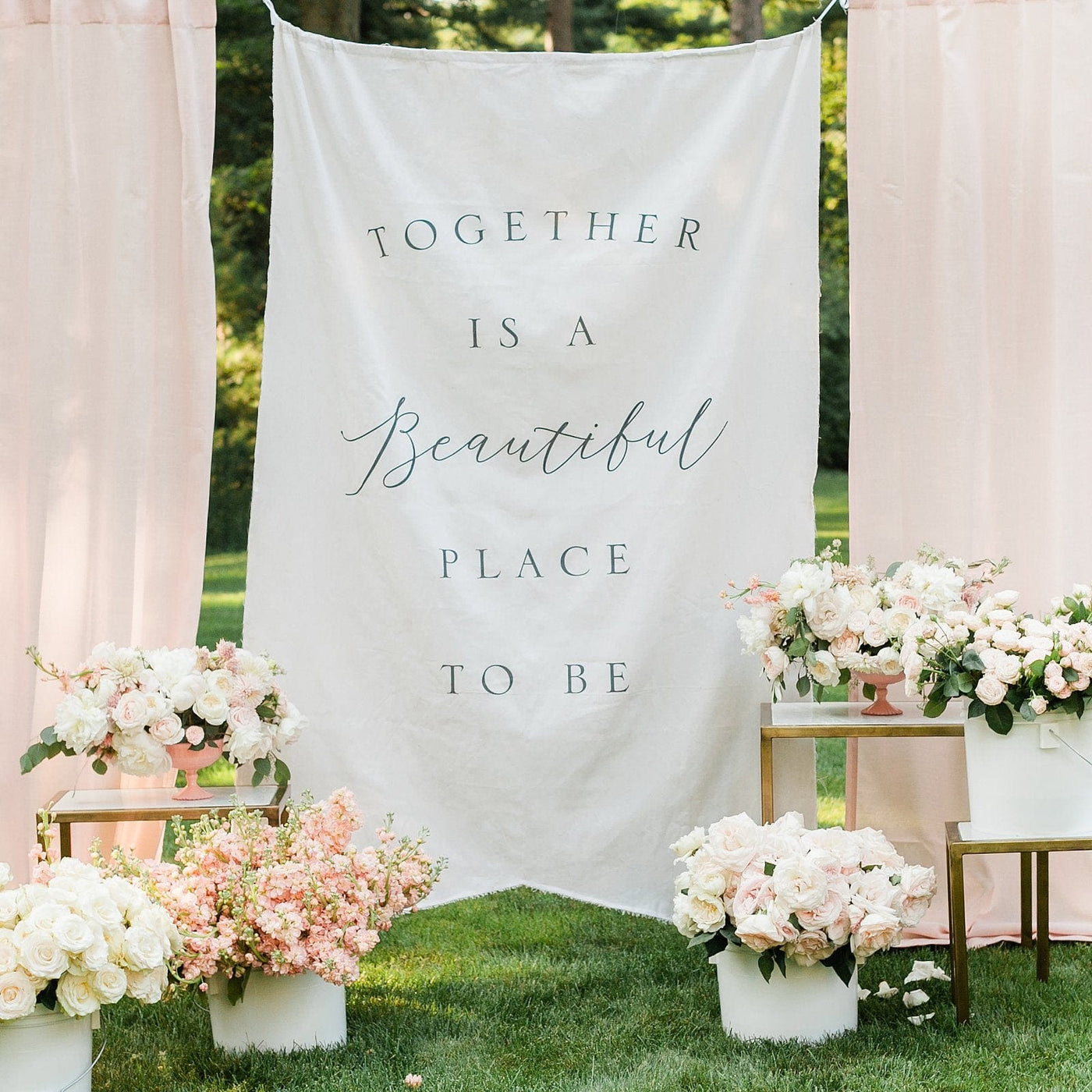 Wedding Backdrop + Signs + Hanging Décor - Gartner Studios