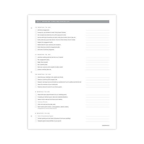 Wedding Planning Pages - Free PDF Download | Gartner Studios